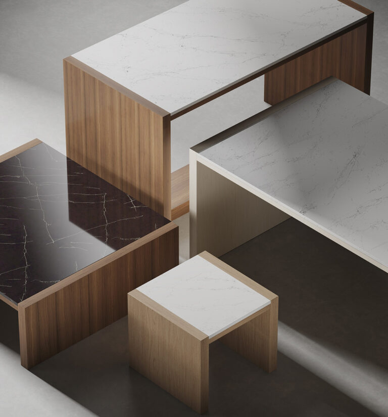 HBF Firma Tables Collection + Juniper Lighting - PrimaryDesignResource